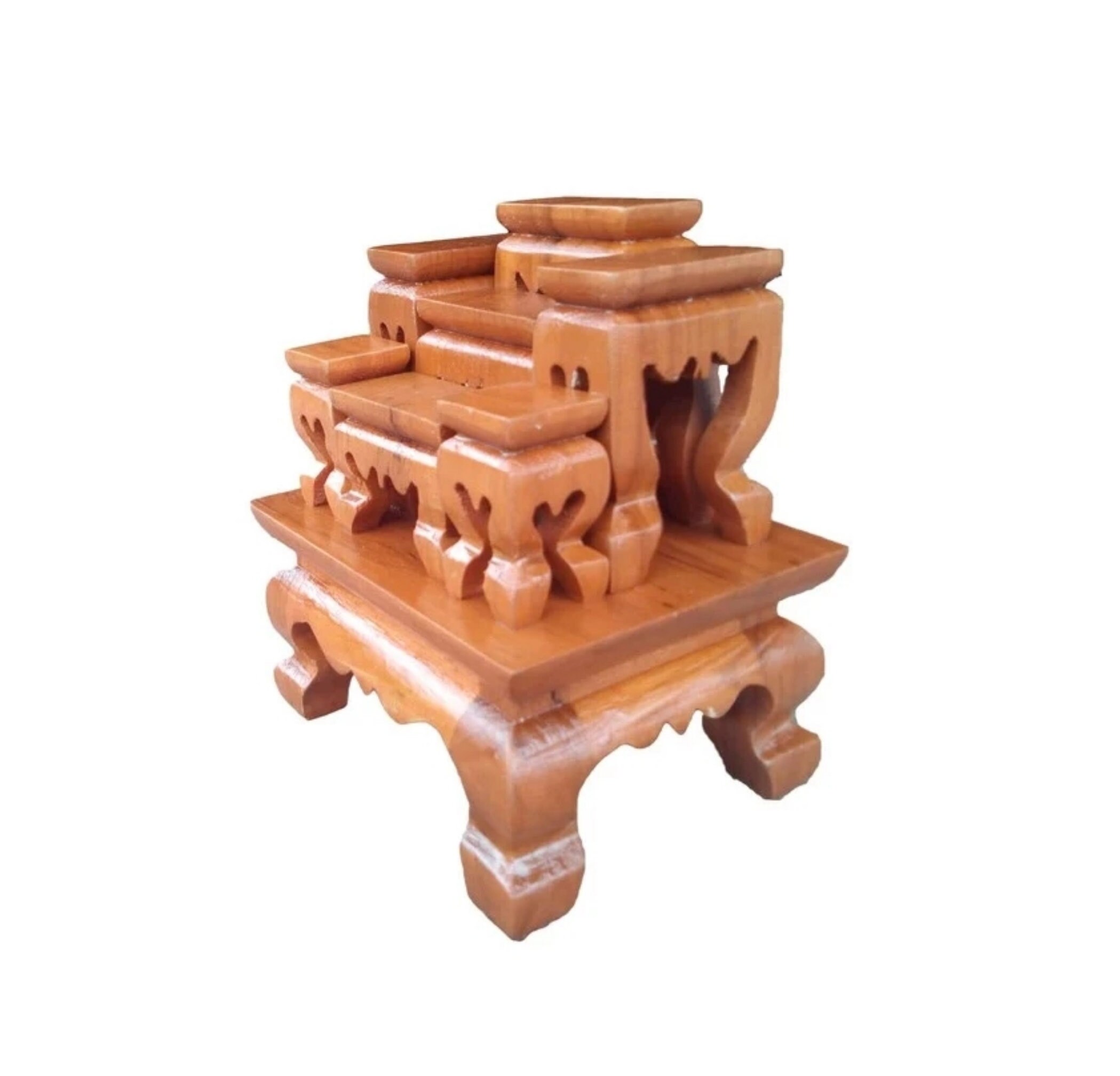 Mini Wooden Buddha Altar Table Natural Finish 10x12.5x15 Cm Free ...