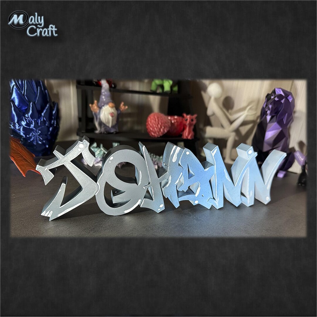 3D Printed Graffiti Style Name | Personalized Name | Wall Hanging or ...