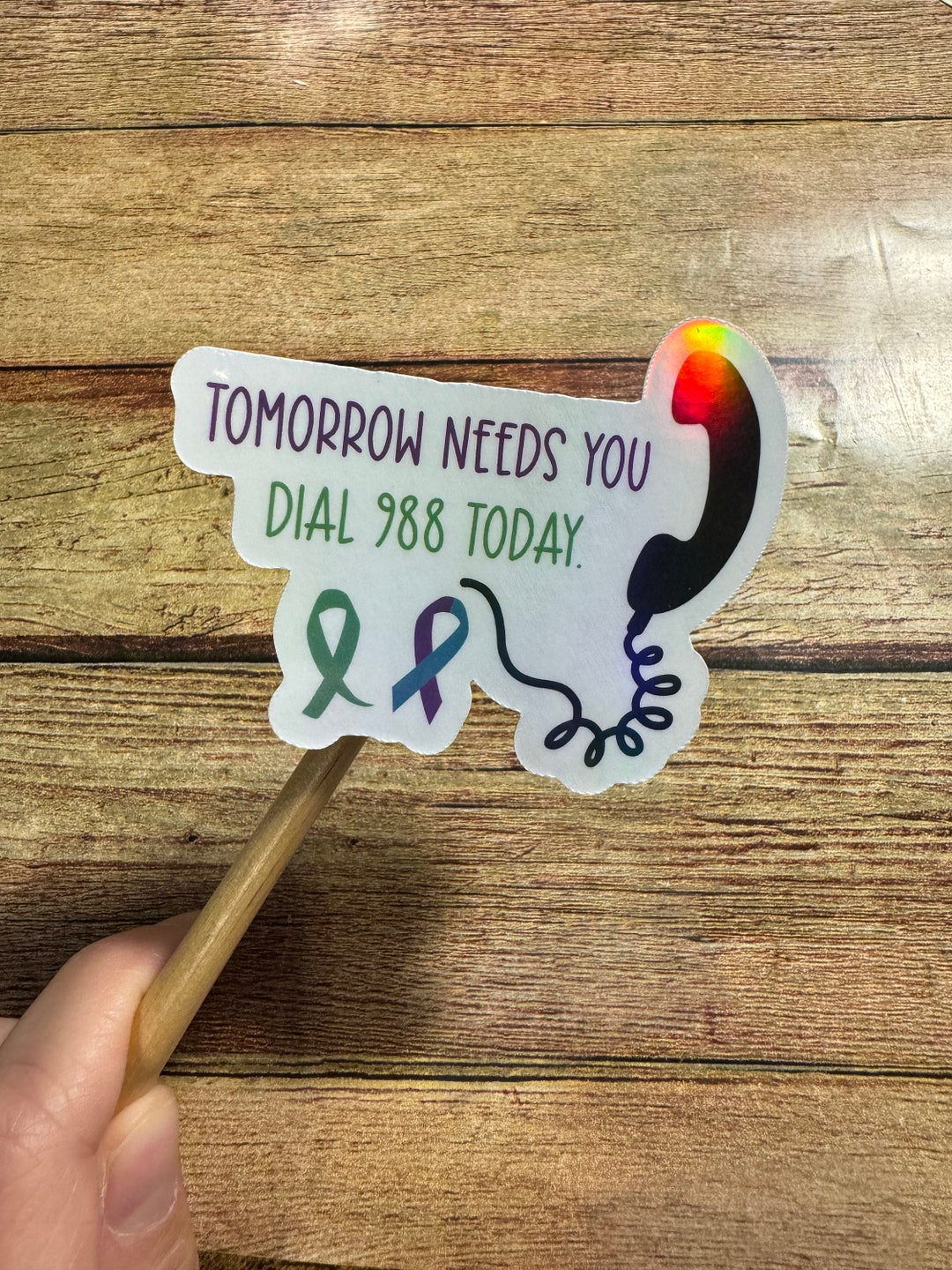 Mental Health Awareness, Suicide Prevention, Mental Health Sticker, 988 ...