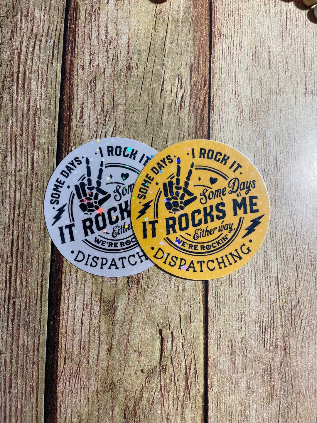 Funny 911 Dispatcher Peace Sticker Set, Skeleton Sticker, Thin Gold ...