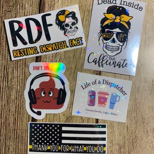 911 Dispatcher Waterproof Sticker Set, Telecom Week Gift, Gifts for ...