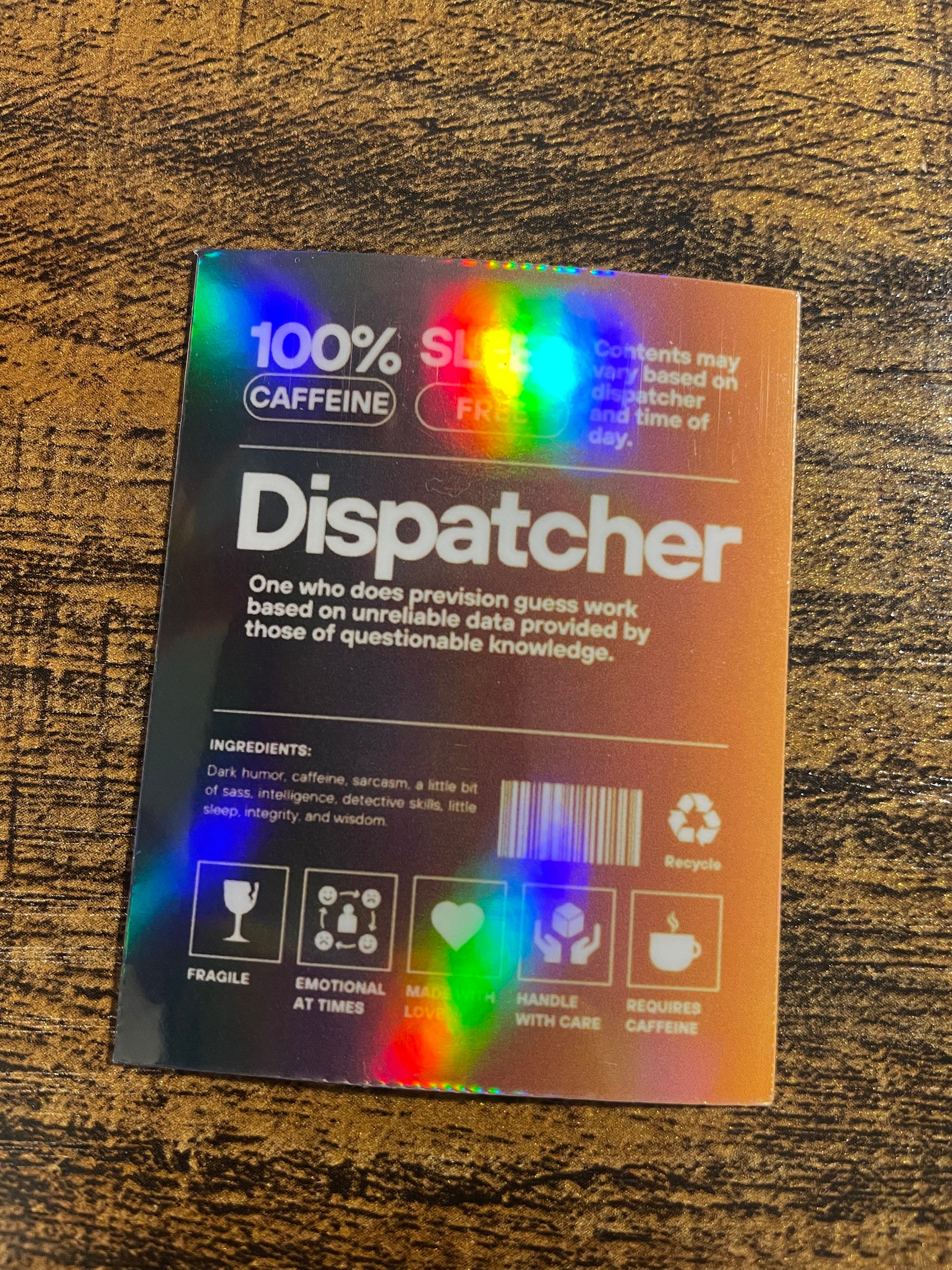 911 Dispatcher Life Sticker, Holographic, Funny Dispatch Sticker, Gifts ...