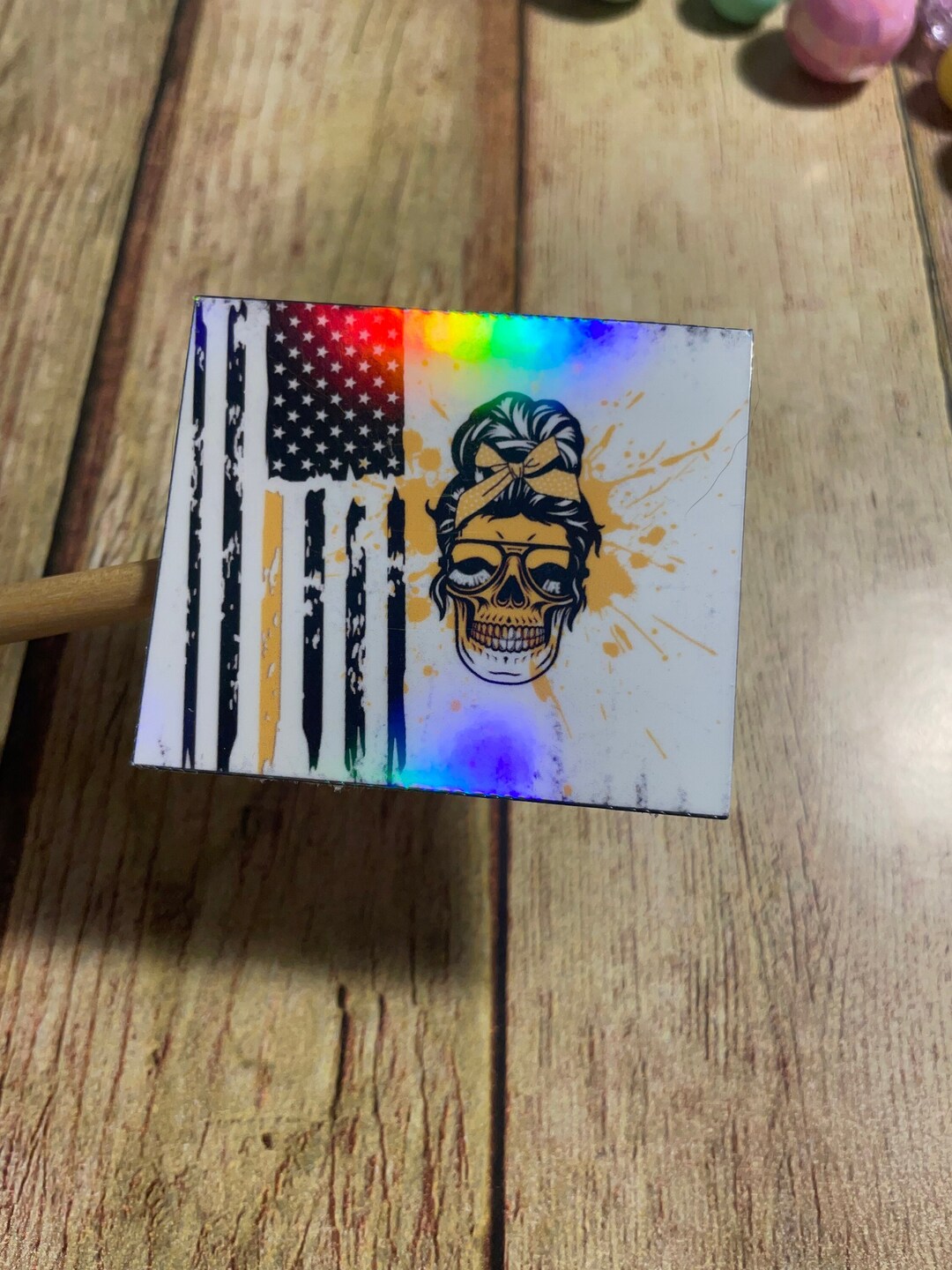 Dispatch Life Grunge Thin Yellow Line Sticker, 911 Skull Sticker ...