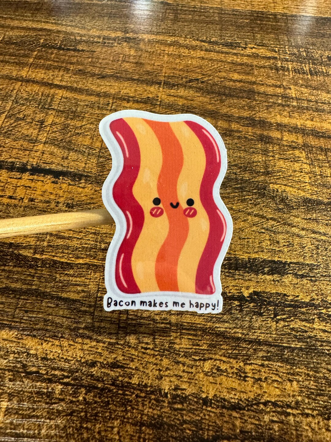 Bacon Sticker, Bacon Makes Me Happy, Food Sticker, Funny Sticker - Etsy