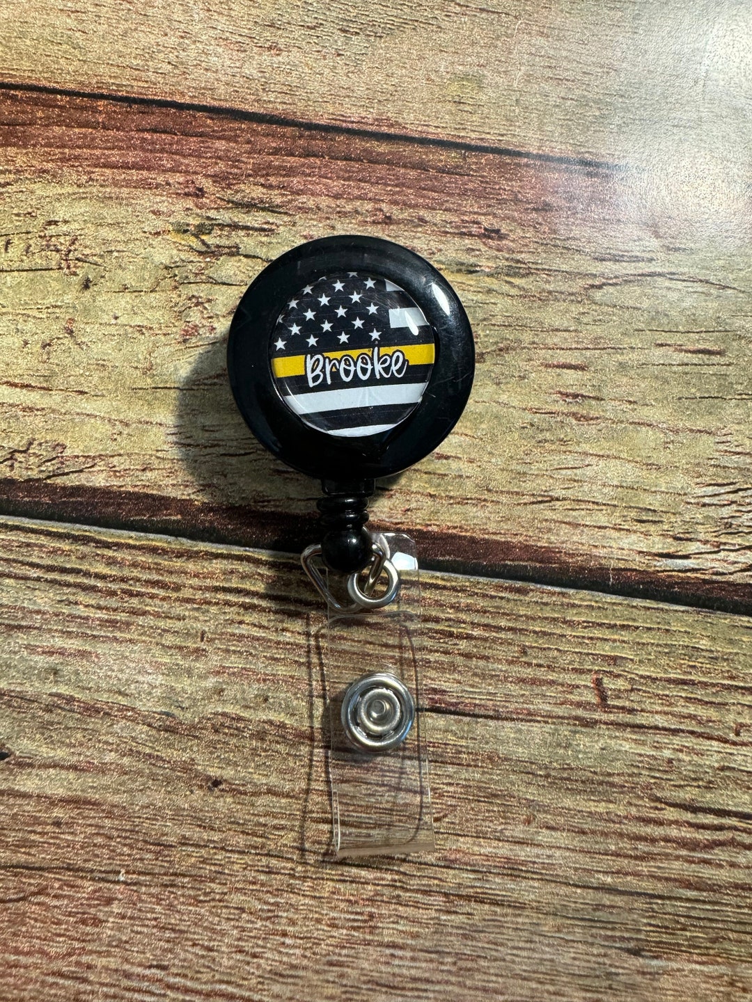 Personalized Badge Holder, 911 Dispatch Retractable Badge Clip, Thin ...