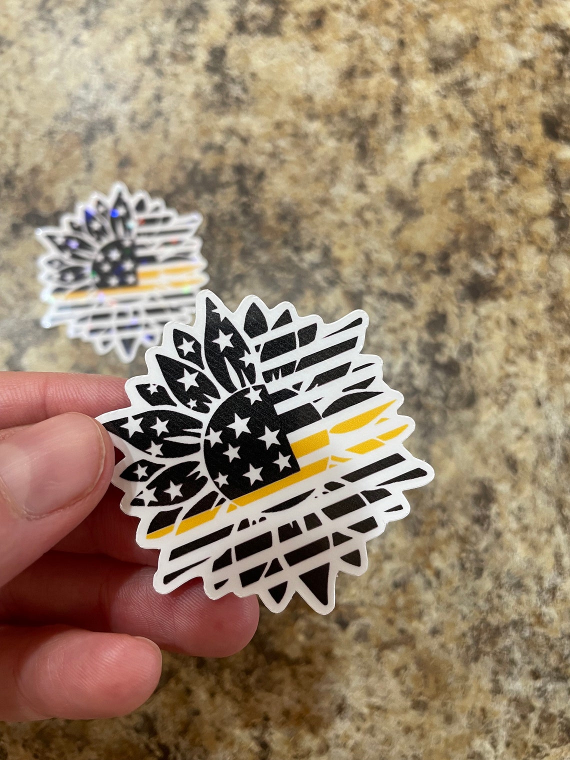 Sunflower Thin Gold Line Dispatch Sticker, Gifts for Dispatch, Telecom ...