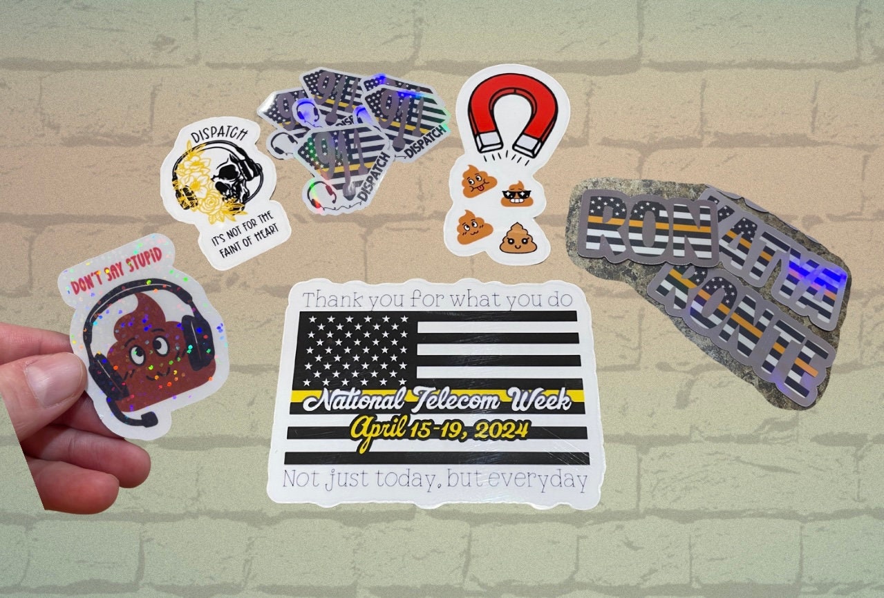 Dispatch Sticker Bundle, Telecom Week, Good Vibes Sticker, Skull ...