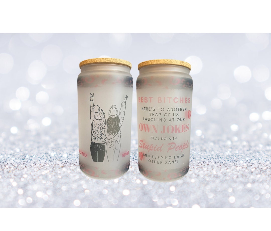 Best Friends Custom Frosted Glass, Personalized Bestie Cup, Best ...