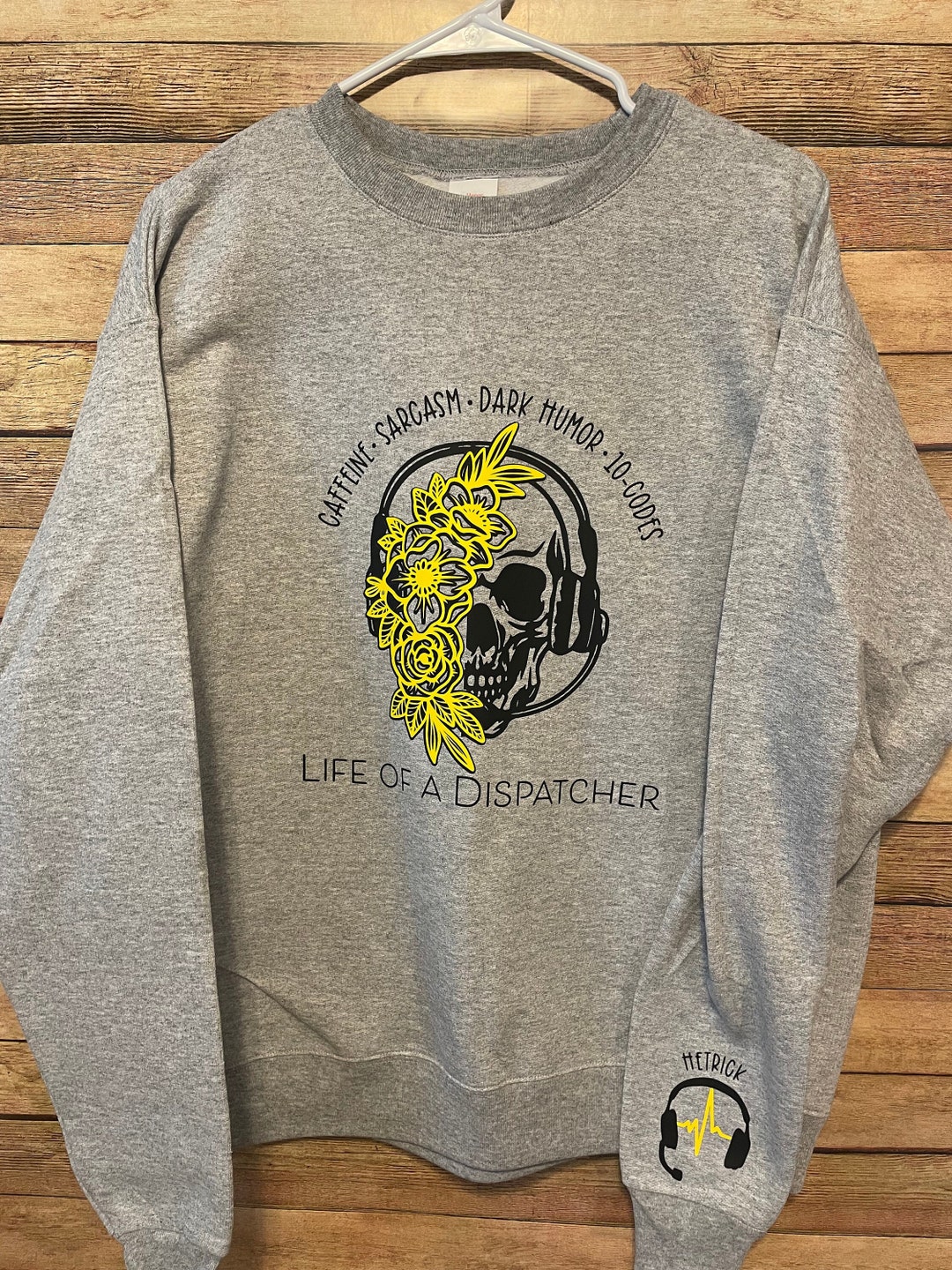 Personalized Life of a Dispatcher Skull Sweatshirt With Headset, Gifts ...
