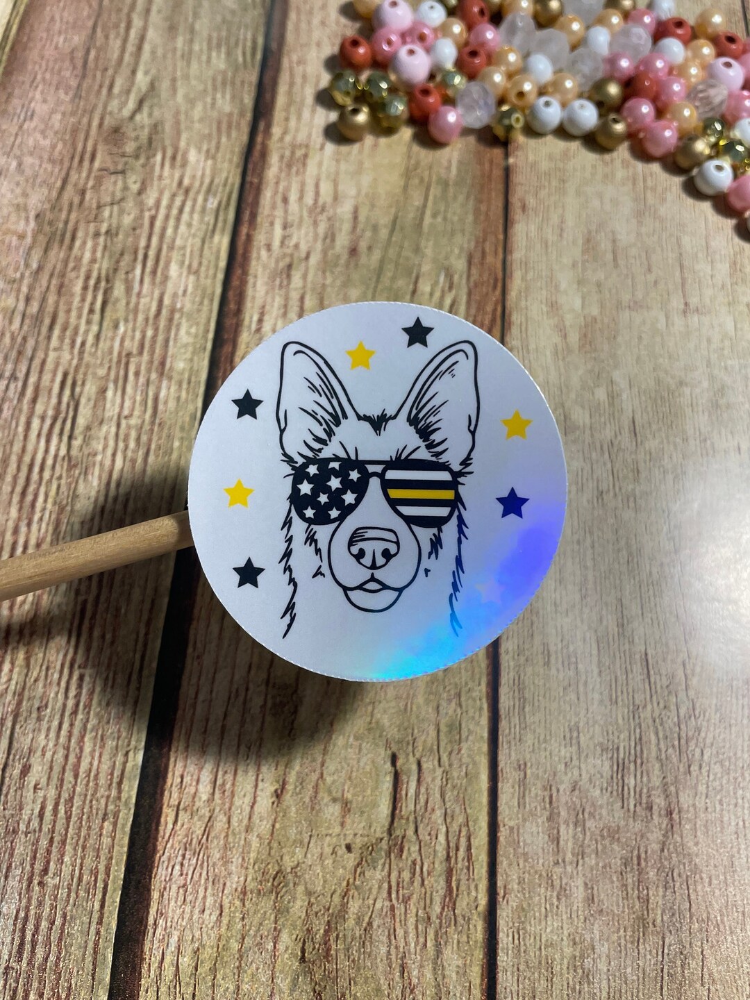 911 Dispatcher Dog Sticker, Funny Dog Sticker, Cute Dog Sticker, Thin ...