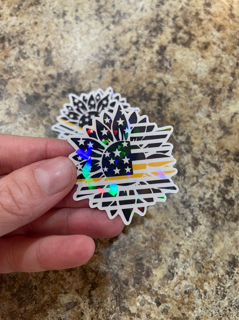 Sunflower Thin Gold Line Dispatch Sticker, Gifts for Dispatch, Telecom ...