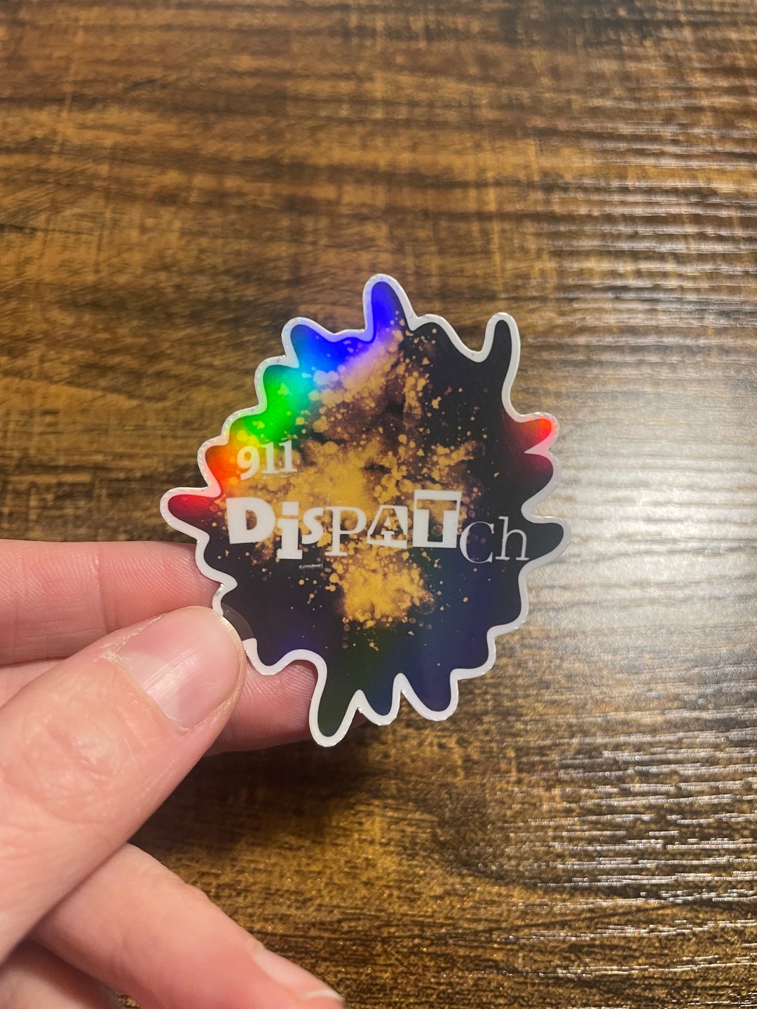 911 Dispatch Splatter Sticker, Gifts for Dispatch, Holographic, Thin ...