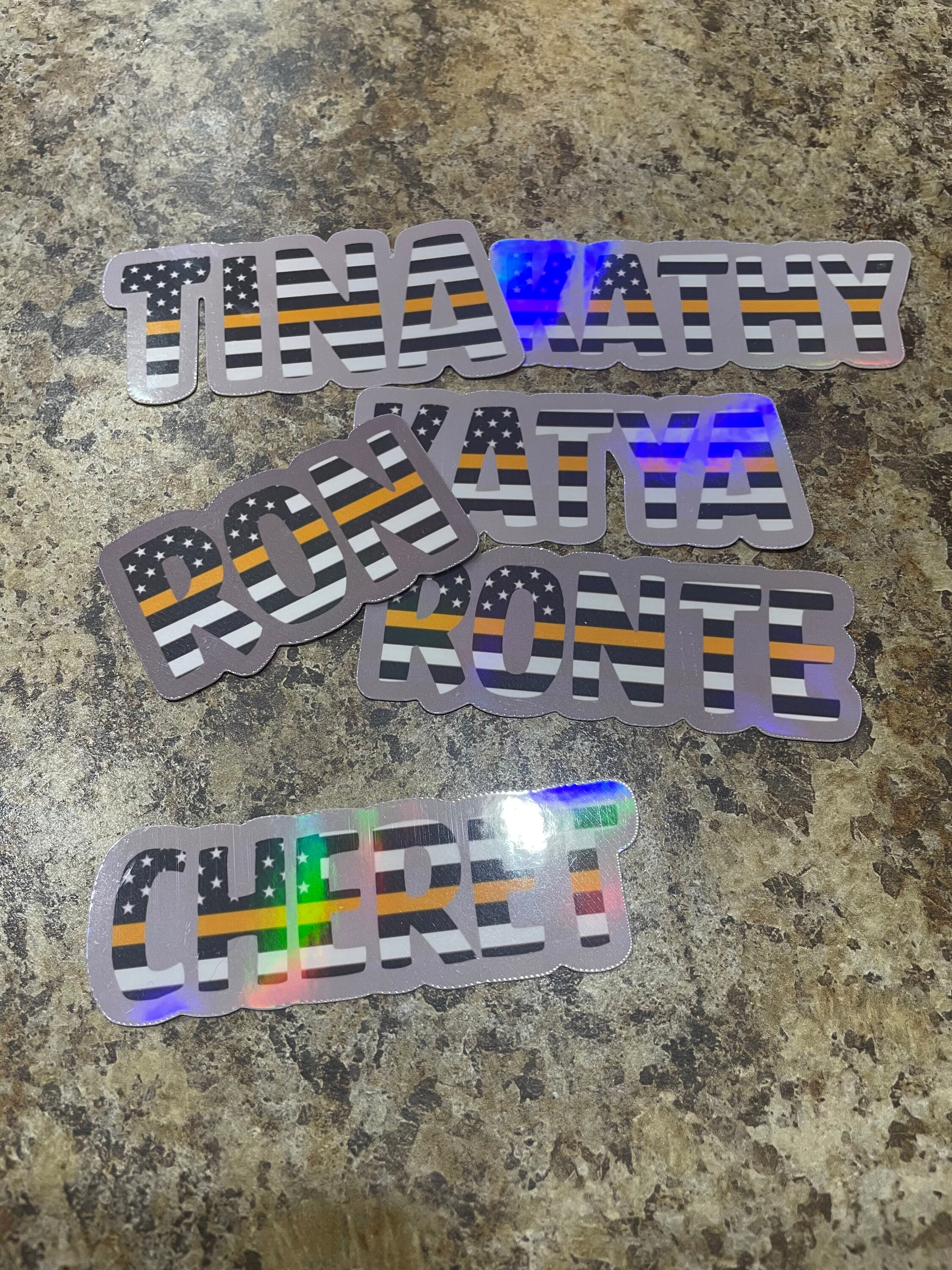 Personalized 911 Dispatch Holographic Name Sticker, Gifts for ...