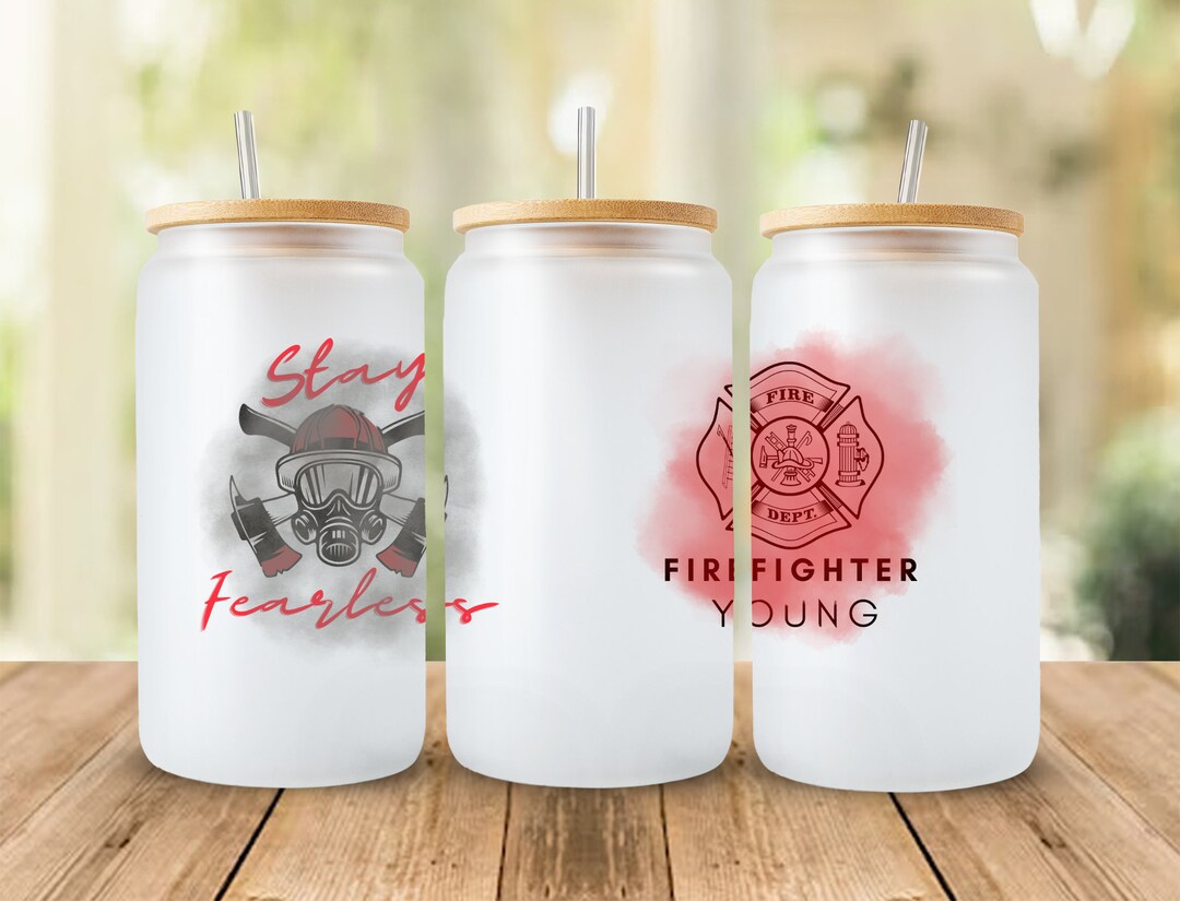 Firefighter Glass, Personalized Firefighter Gift, Gifts for ...