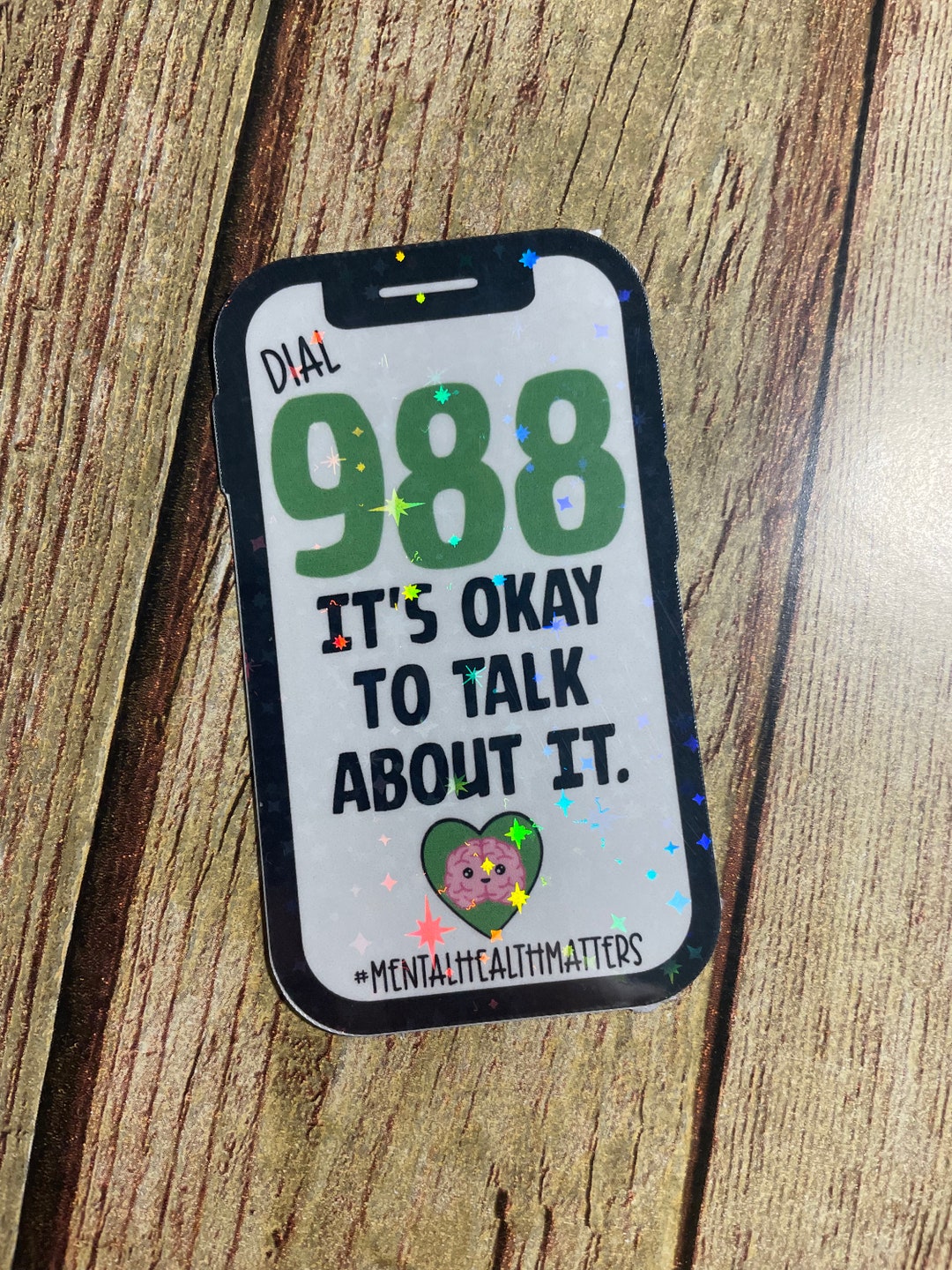 Mental Health Awareness, Suicide Prevention, Mental Health Sticker, 988 ...