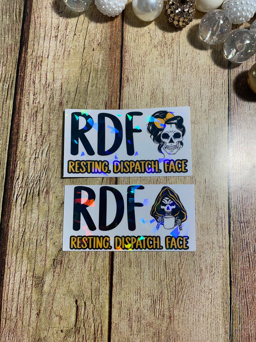 Funny 911 Dispatcher Sticker, Glitter Sticker, Resting Dispatch Face ...