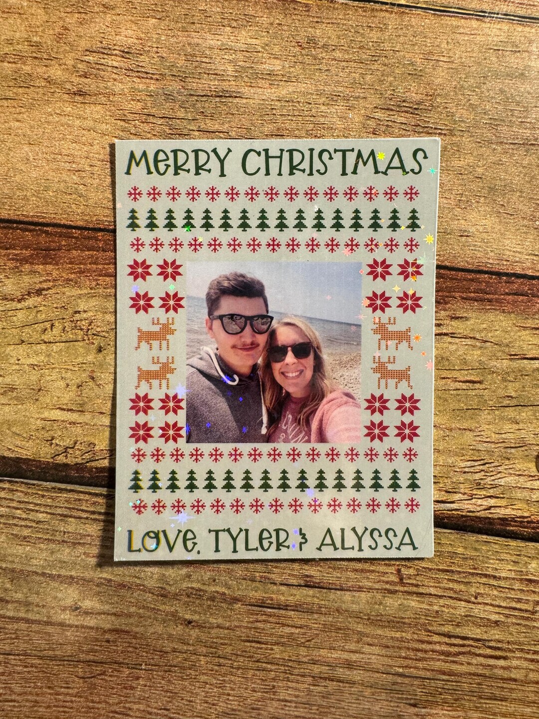 Personalized Christmas Card Magnet, Custom Christmas Magnet, Christmas ...