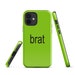 Brat iPhone Case Minimalist Y2K Phone Case Charlie XCX Neon Green White ...