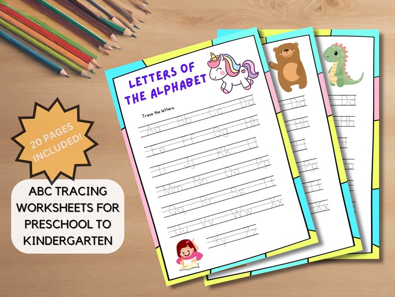 Printable Animal Print Alphabet Worksheets for Preschool & Kindergarten ...