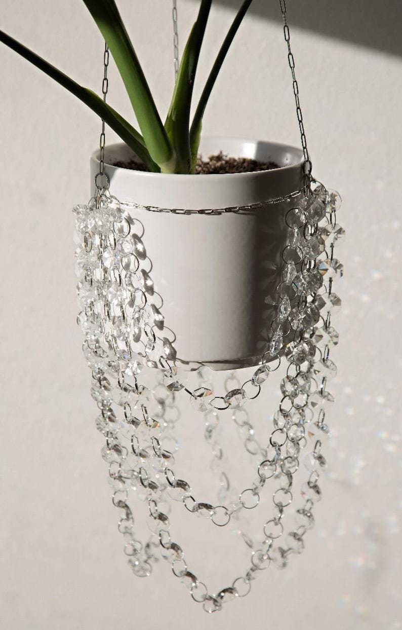 Floating Chandelier Suncatcher Plant Hanger for Indoors. - Etsy
