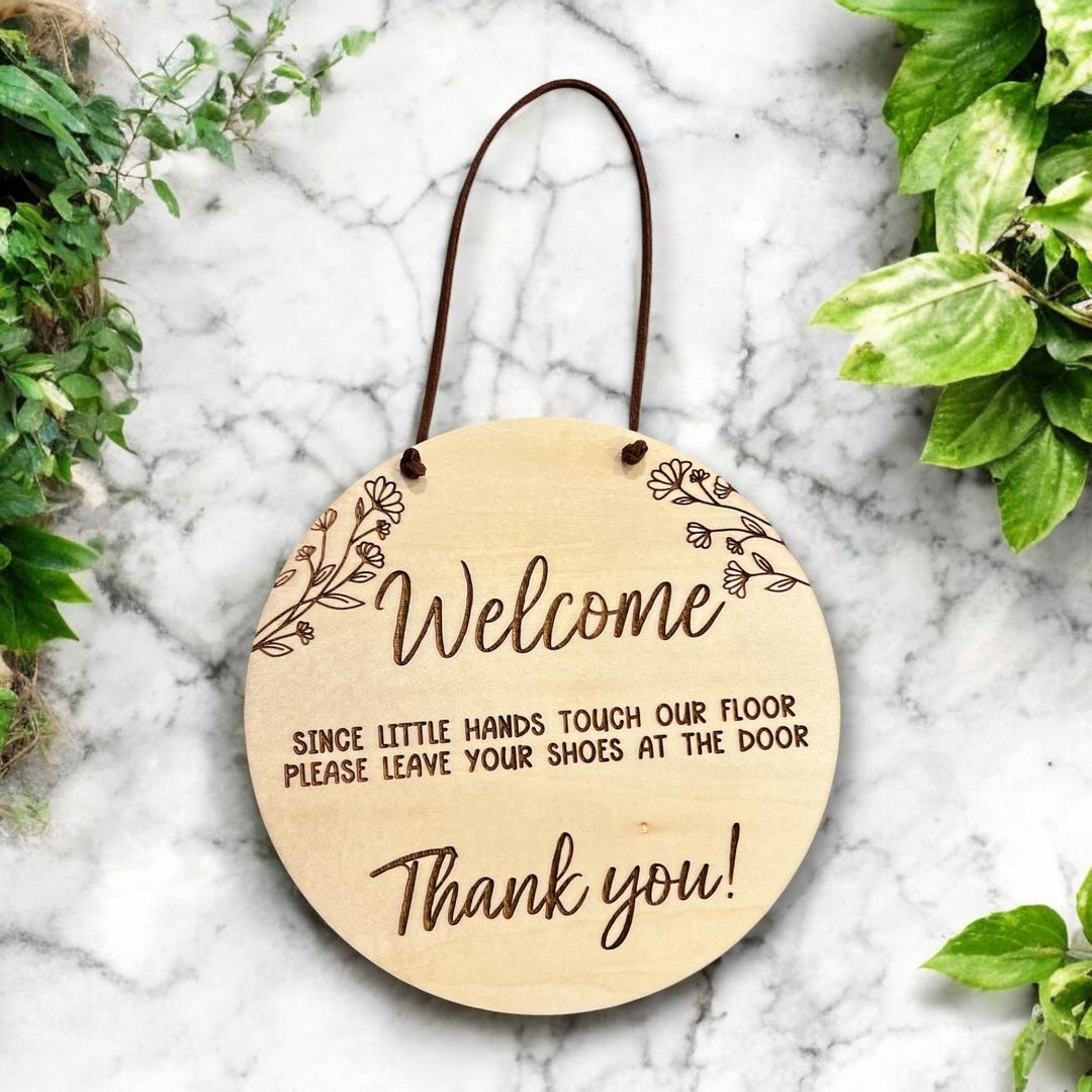 No Shoes Sign, No Shoes Inside, Remove Your Shoes Sign, Front Door Sign ...