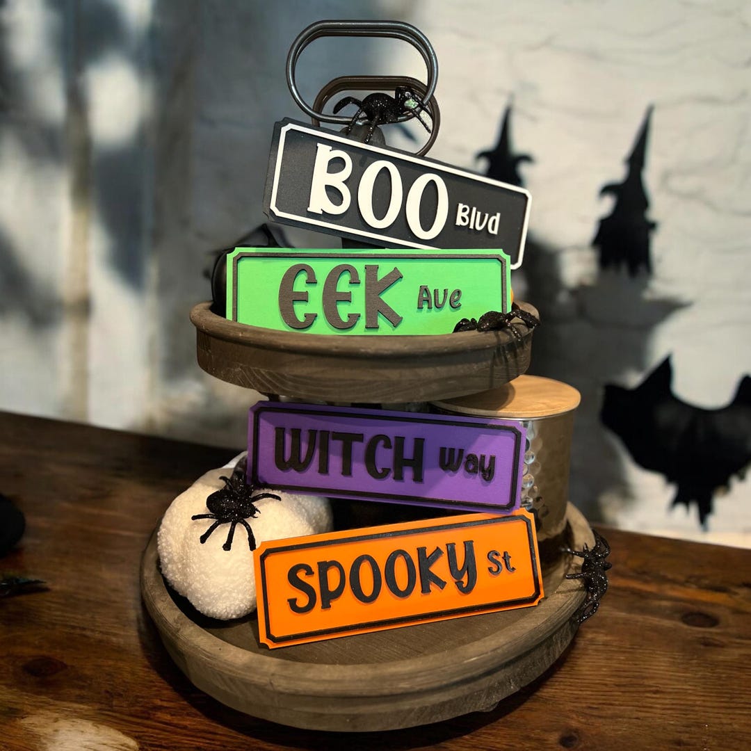 Halloween Street Signs, Spooky Sign, Boo, EEK, Witch, Halloween Decor ...