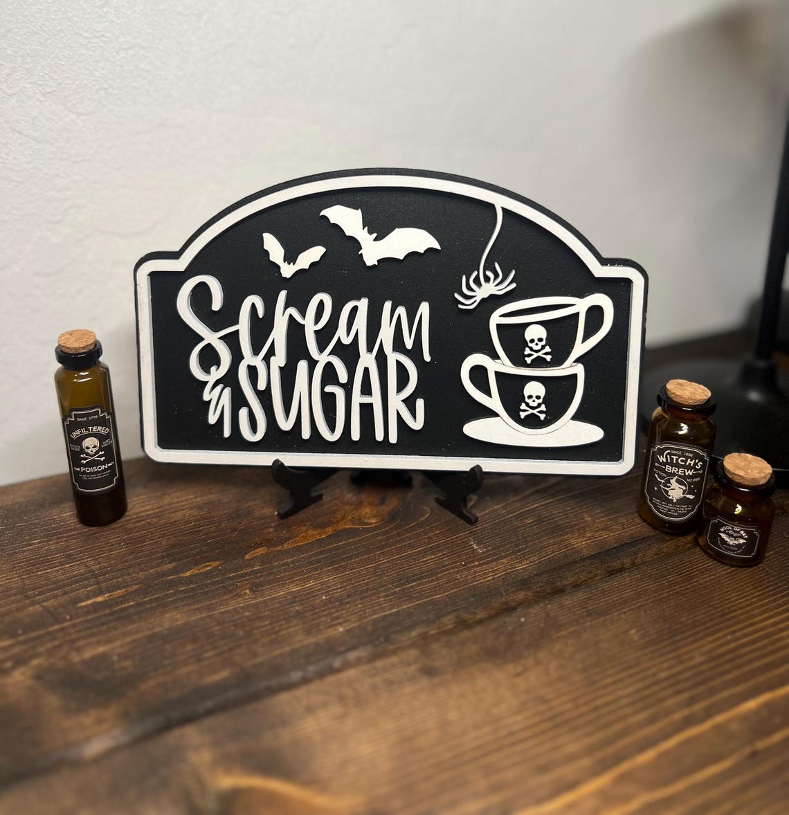 Spooky Scream and Sugar Coffee Bar, Halloween Sign, Spooky Sign, Coffee ...