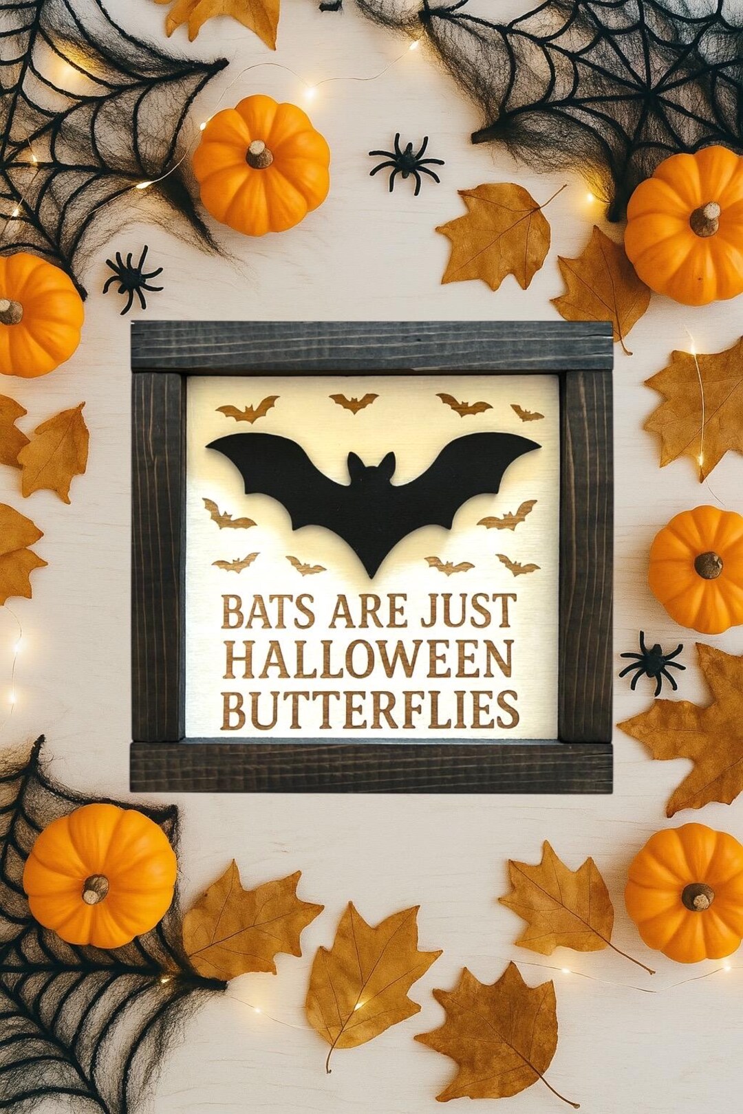 Funny Halloween Bat Wood Sign, Spooky Home Decor (6x6) - Etsy