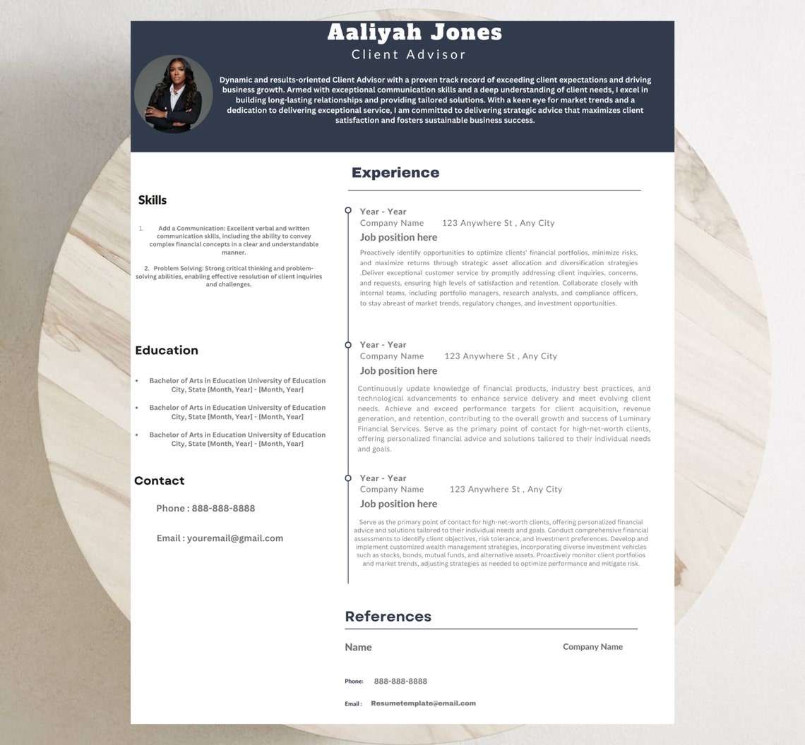 Resume Template, Modern Resume Template Word, Google Docs, Pages, Nurse ...