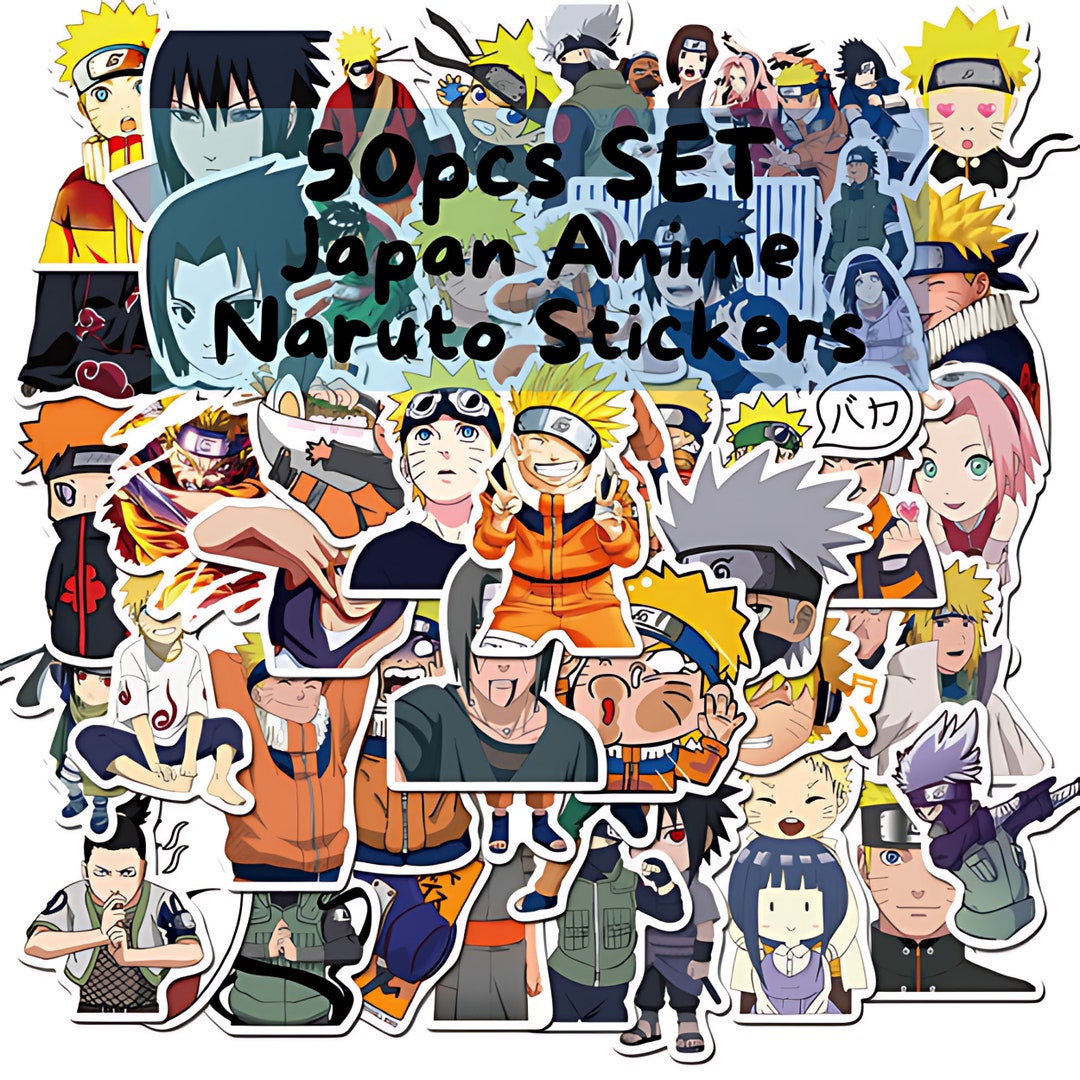 Set of 50pcs Japan Naruto Anime Cartoon Sticker DIY Waterproof Tumbler ...