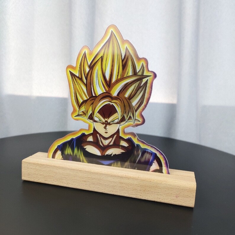 3D Anime Motion Sticker Dragon Ball Super Saiyan Goku Vegeta Waterproof ...