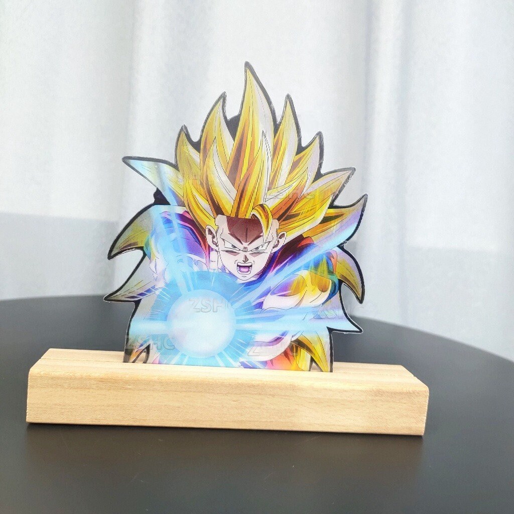 3D Lenticular Anime Motion Sticker Dragon Ball Super Saiyan 2 3 Son ...
