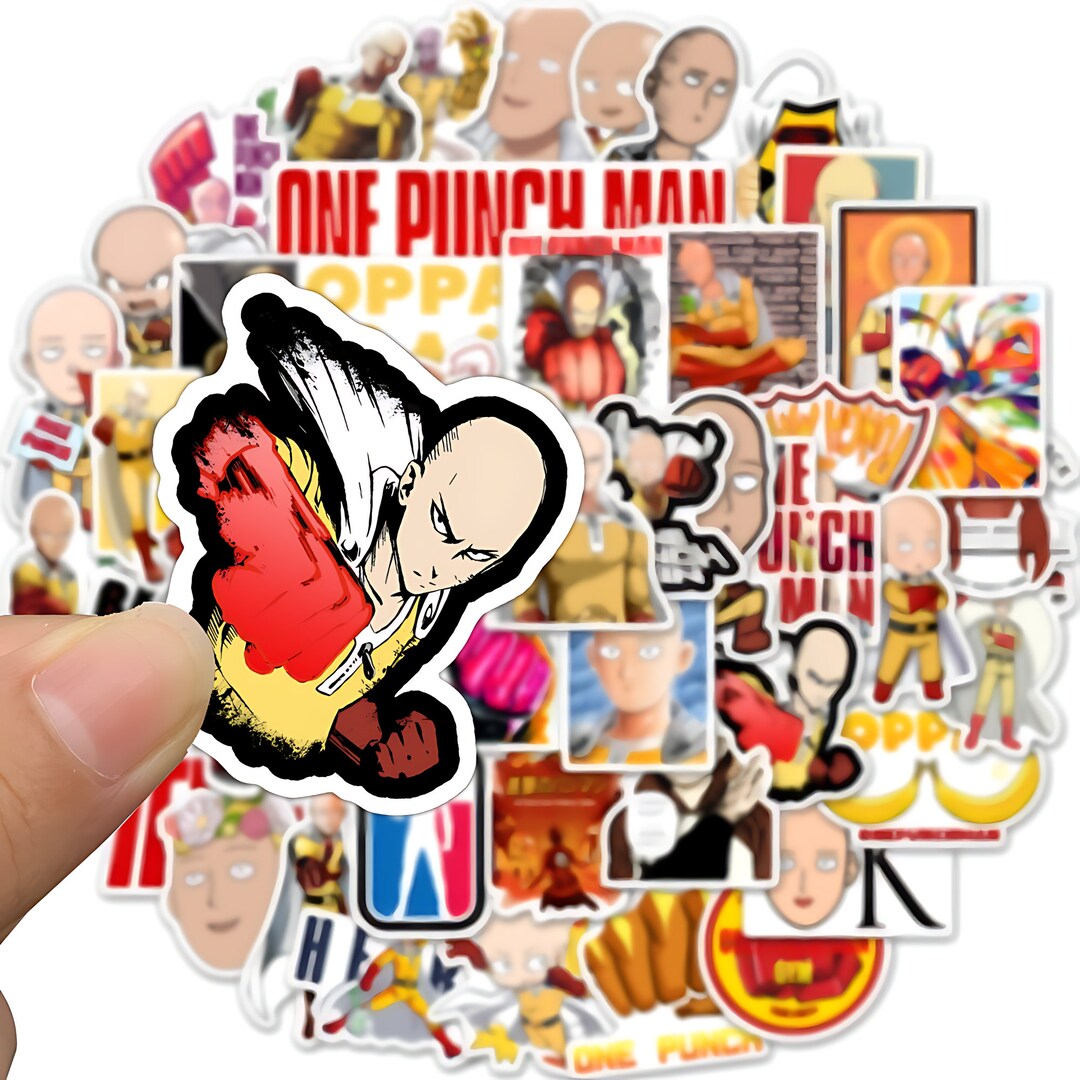 Set of 50pcs Japan One Punch-man Anime Cartoon Sticker DIY Waterproof ...