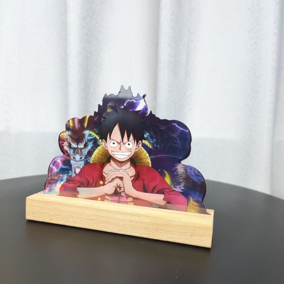 3D Lenticular Anime Motion Sticker One Piece Luffy Gear 4/5 Trafalgar ...