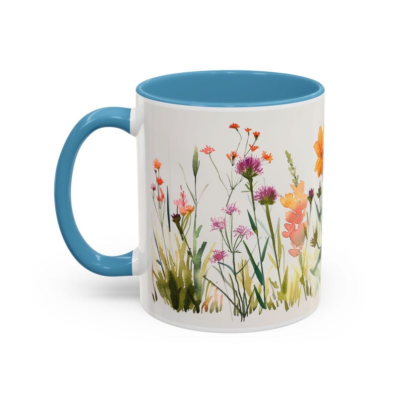 Colorful Flower Mug Vibrant Floral Art Coffee Cup Lively Blooms ...