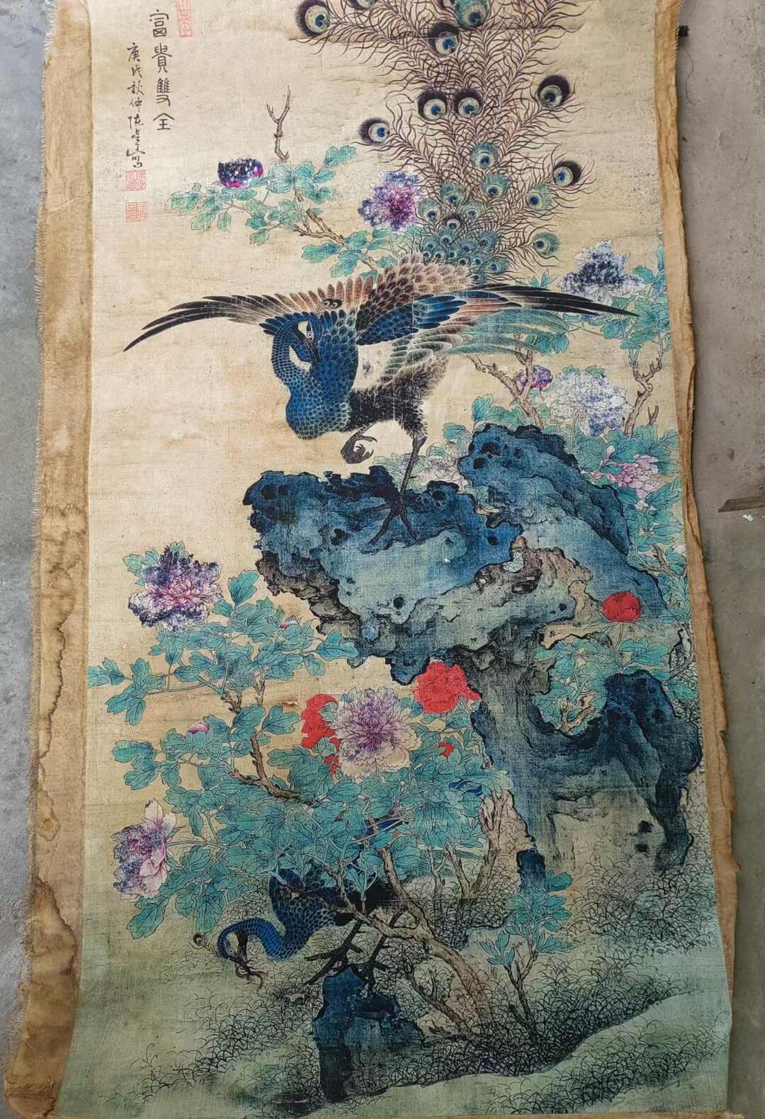 Signed Asian Unique Asian Unframed Watercolour Handpainted Calligraphy ...