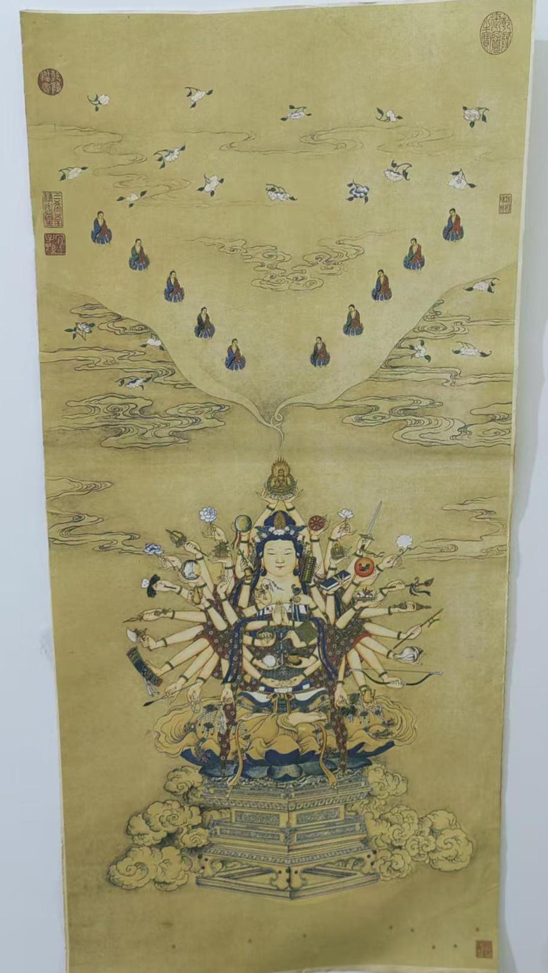 Guanyin Thousand Arms Scroll Sakyamuni Painting Rice Paper Drawing ...