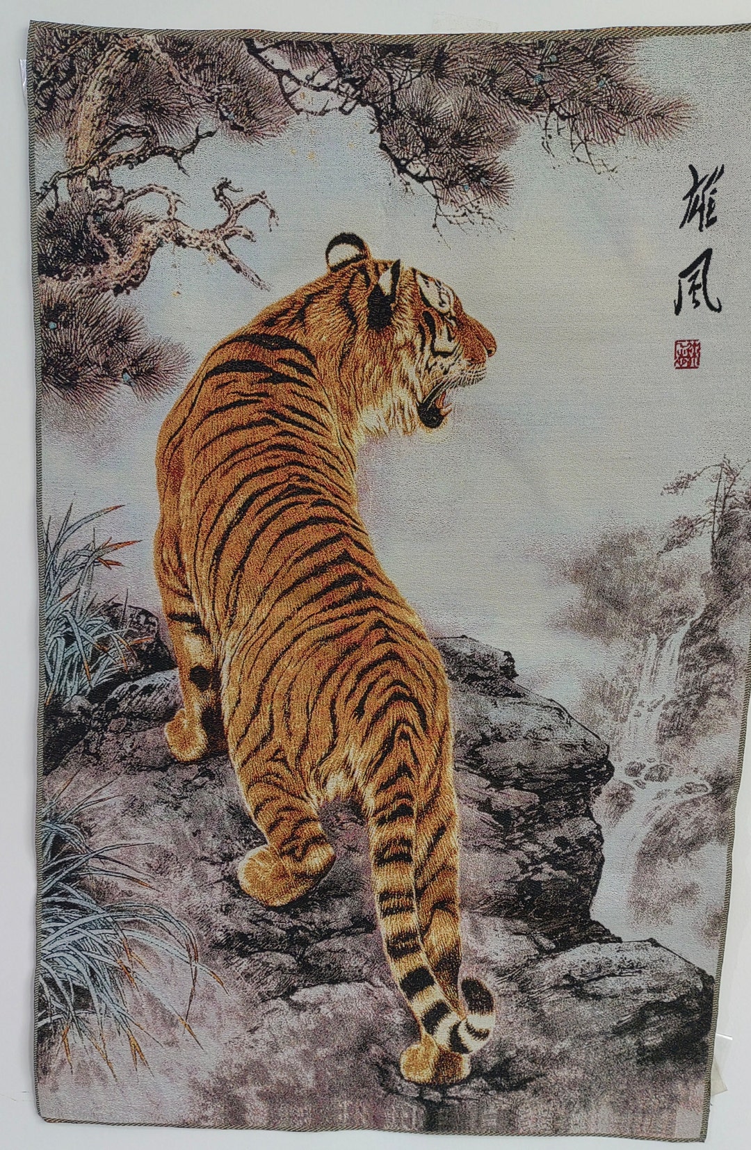 35"tibetan Thangka Tiger up the Mountain Painting,the Lord Statue ...