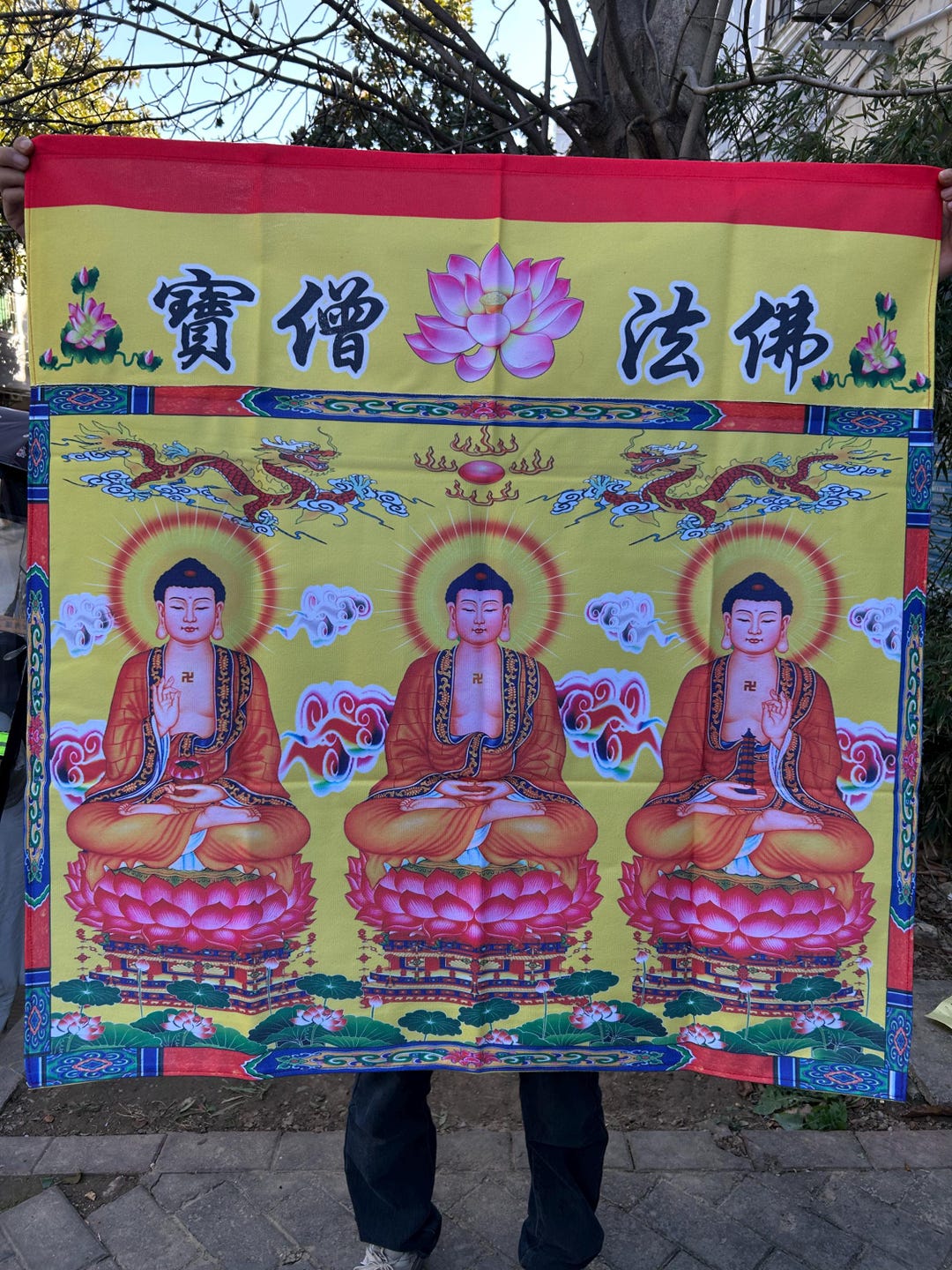 Buddhist Altar Runner Lotus Dragon Temple Banner Altar Cloth - Etsy
