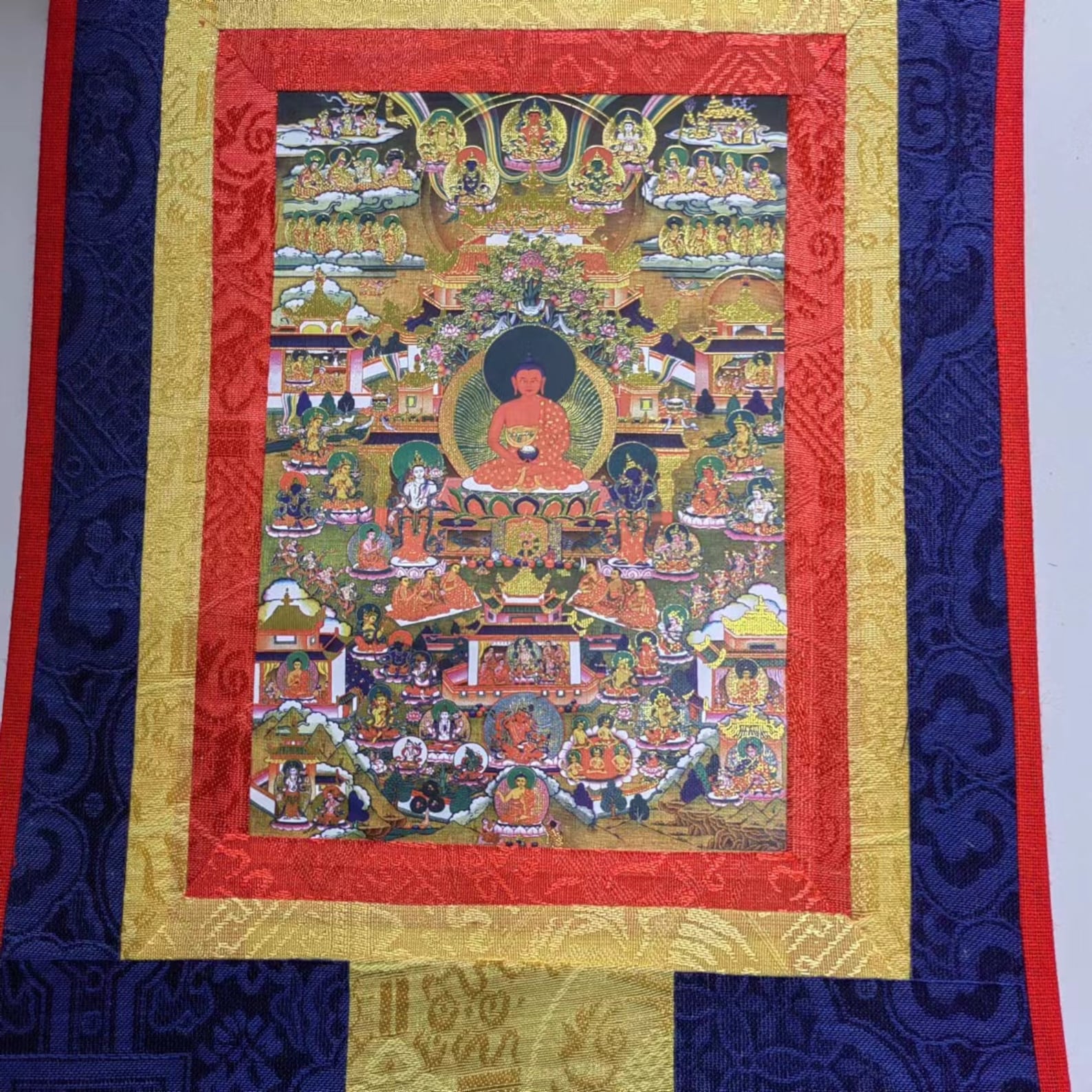 Hand Painted Buddha Thangka Shakyamuni Thangka-gautama Tibetan Wall ...