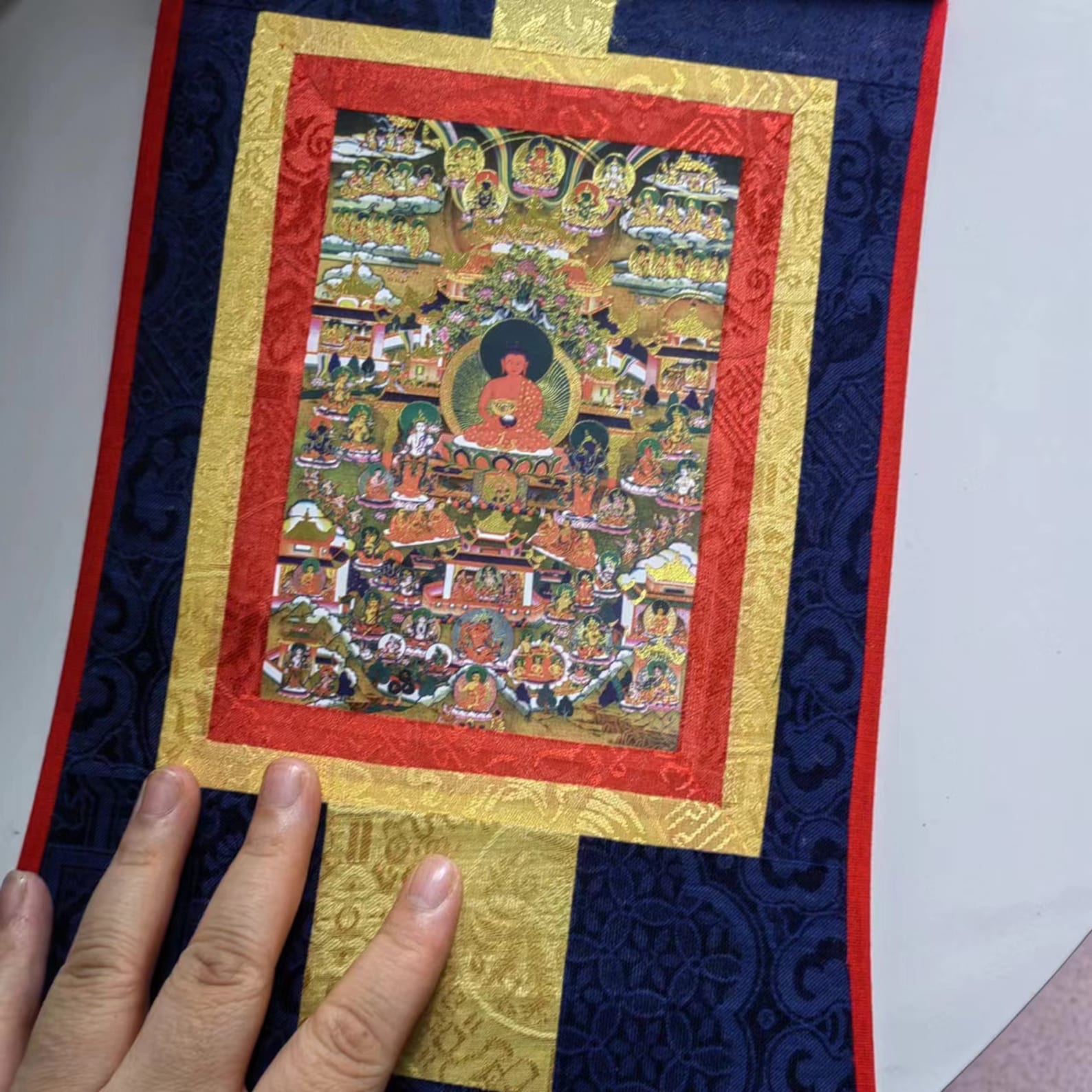Hand Painted Buddha Thangka Shakyamuni Thangka-gautama Tibetan Wall ...