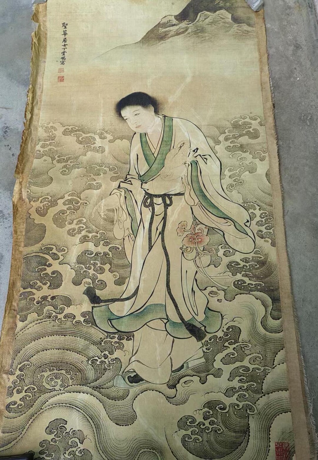 Old Paper Painting Temple God Portraits Drawing,fine Gift Ancient ...