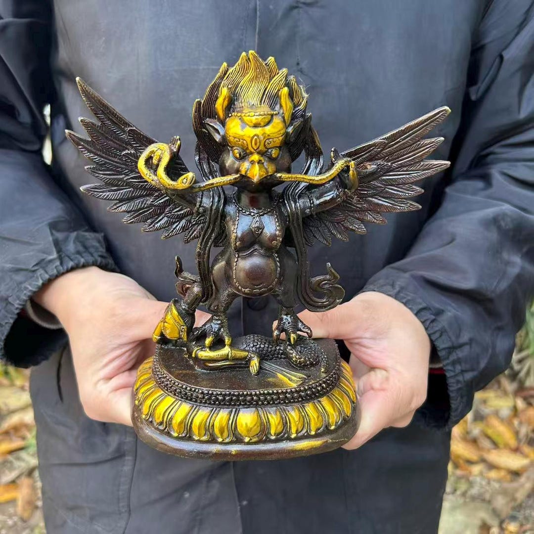 Winged Garuda Copper Statue Tibetan Tantric Bird Decor PY329 - Etsy