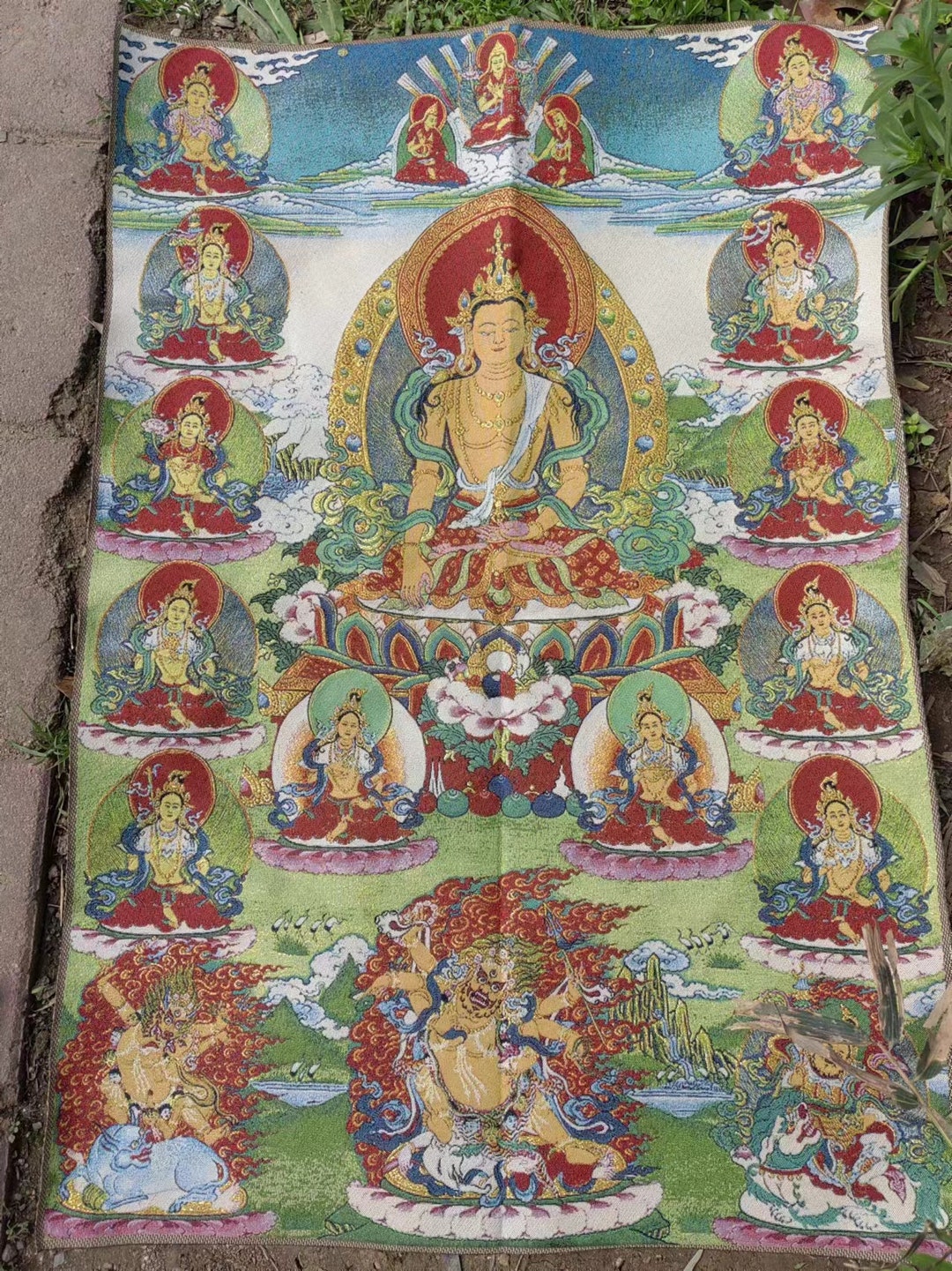 Hand-painted Buddha Statue Meditating Buddhist,blessing,nepal Buddhist ...