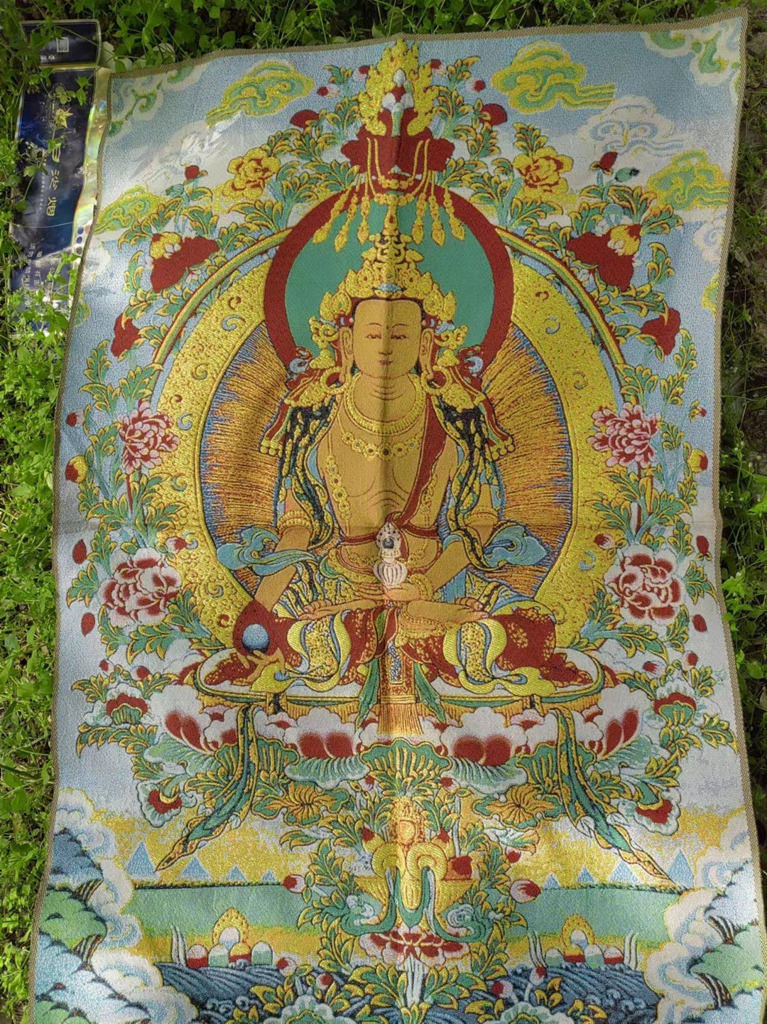 Exquisite Hand-painted Buddha Statue Meditating Buddhist,blessing,nepal ...