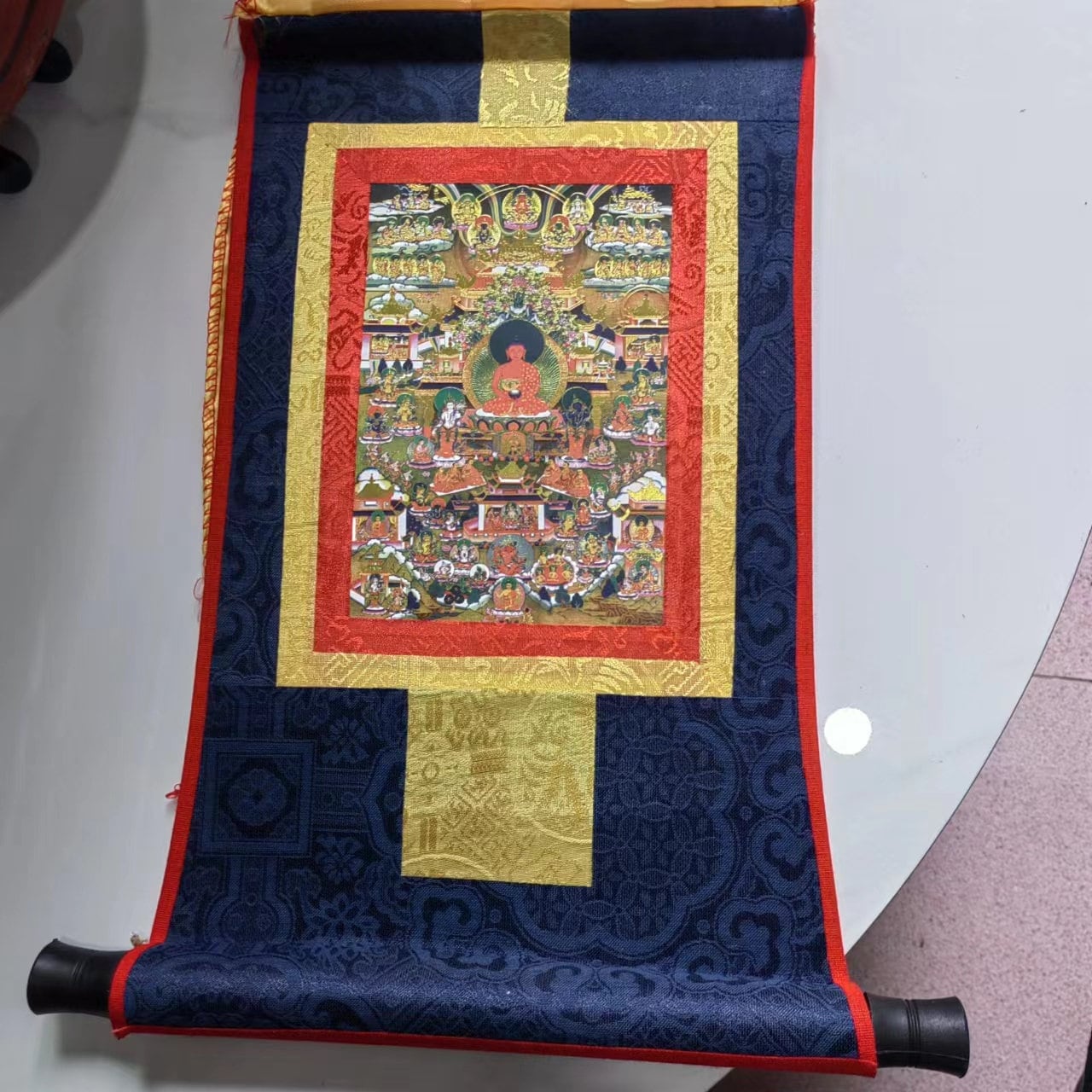 Hand Painted Buddha Thangka Shakyamuni Thangka-gautama Tibetan Wall ...