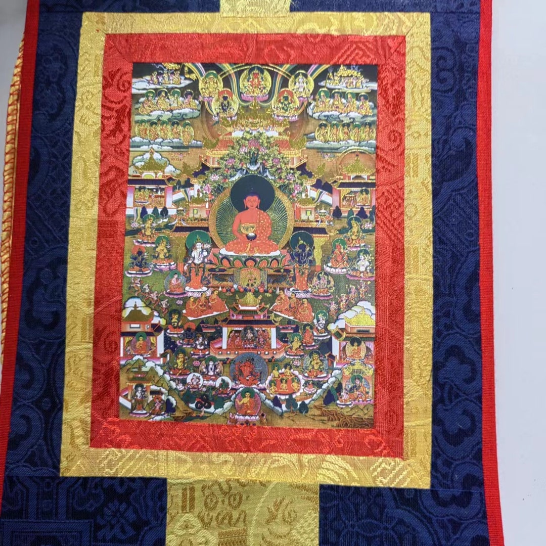 Hand Painted Buddha Thangka Shakyamuni Thangka-gautama Tibetan Wall ...