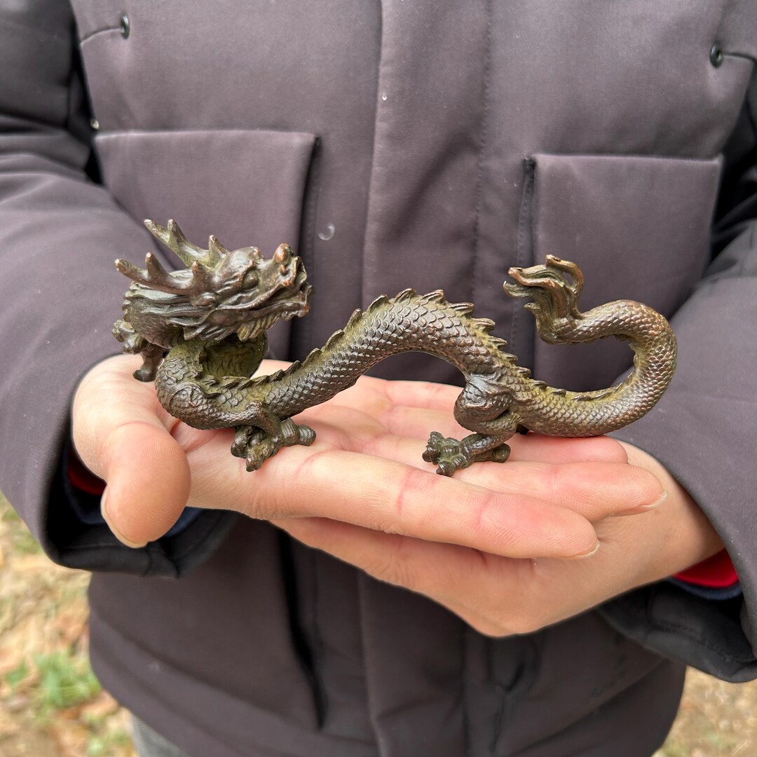 Figura de dragón de cobre Feng Shui para decoración del hogar, regalo ...