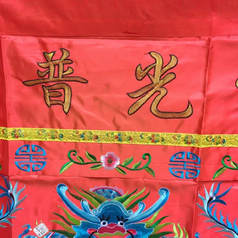 Buddhist Taoist Altar Table Dragon Cloth Cover Meditation Yoga Yogi ...