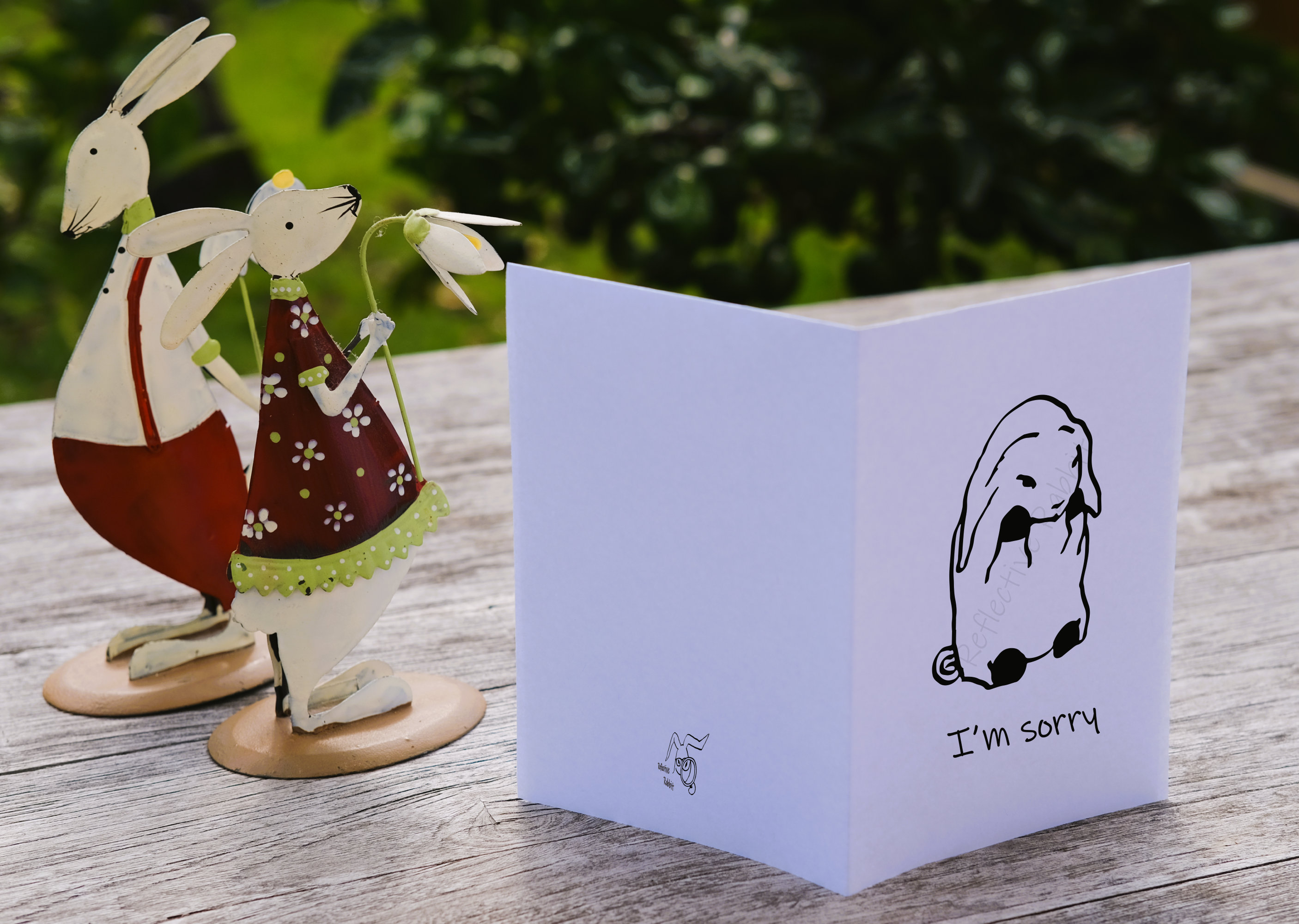 Printable Bunny Rabbit Apology Card Digital Download Apology Card I'm ...